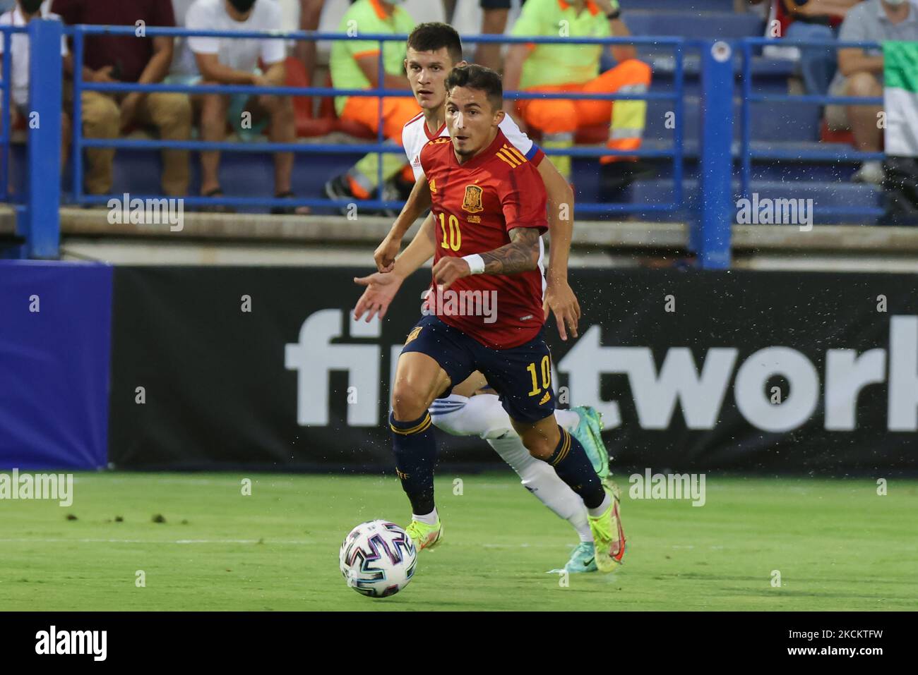 Yeremy Pino of Spain u21 in action during the UEFA Euro Under 21 ...