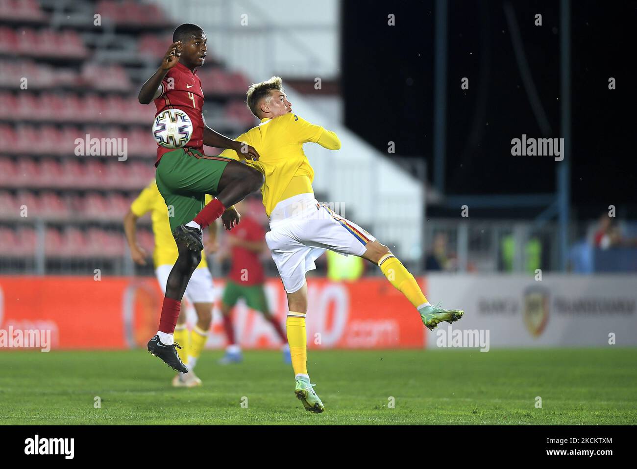 Paulo Agostinho and Luca Andronache in action during the friendly game ...