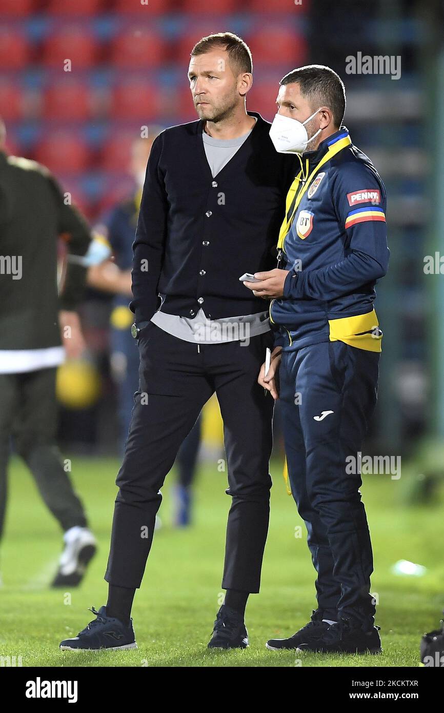 Bogdan Lobont And Catalin Munteanu In Action During The Friendly Game Between Romania U20 And