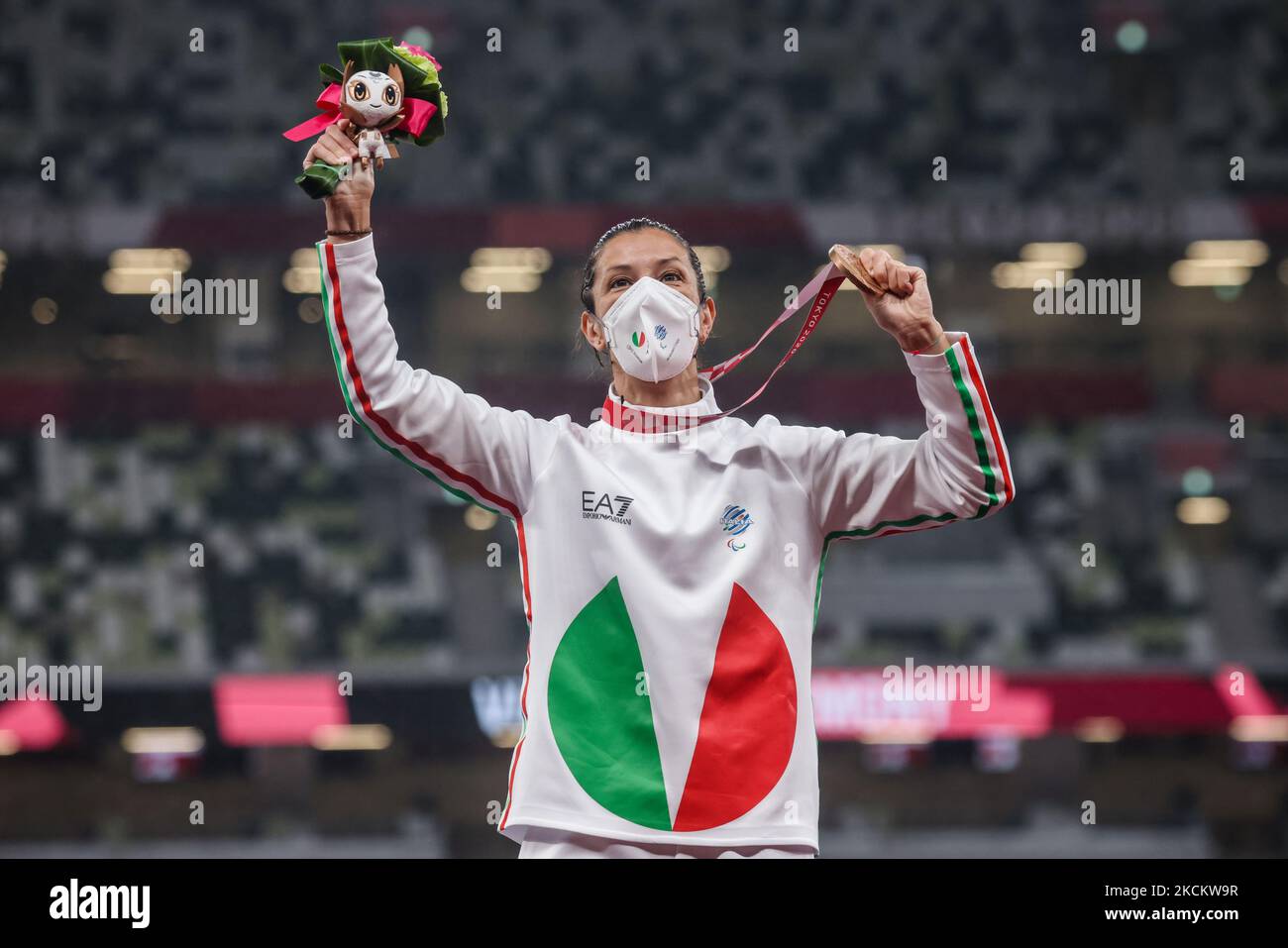 04/09/2021 Tokyo, Japan. Bronze medalist Monica Graziana Contrafatto of ...