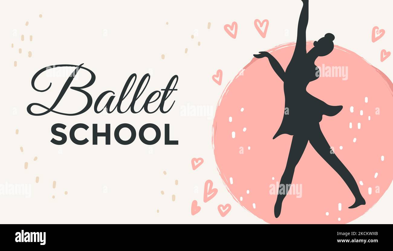 Ballet school, dancing lessons children and adults Stock Vector Image ...