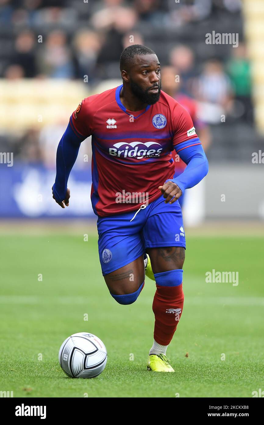 Ibby Akanbi of Aldershot Town in action during the Vanarama National ...
