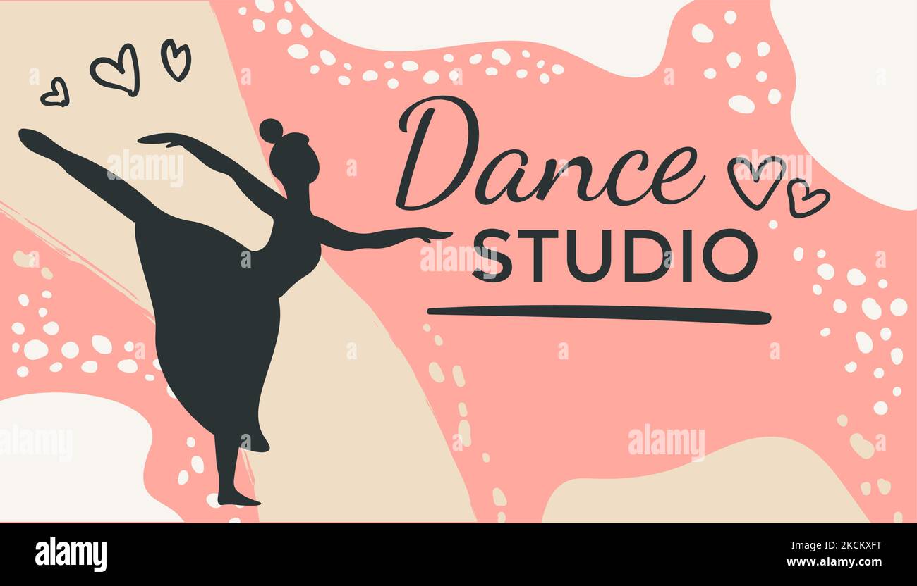 Dance studio or ballet school classes and lessons Stock Vector Image ...