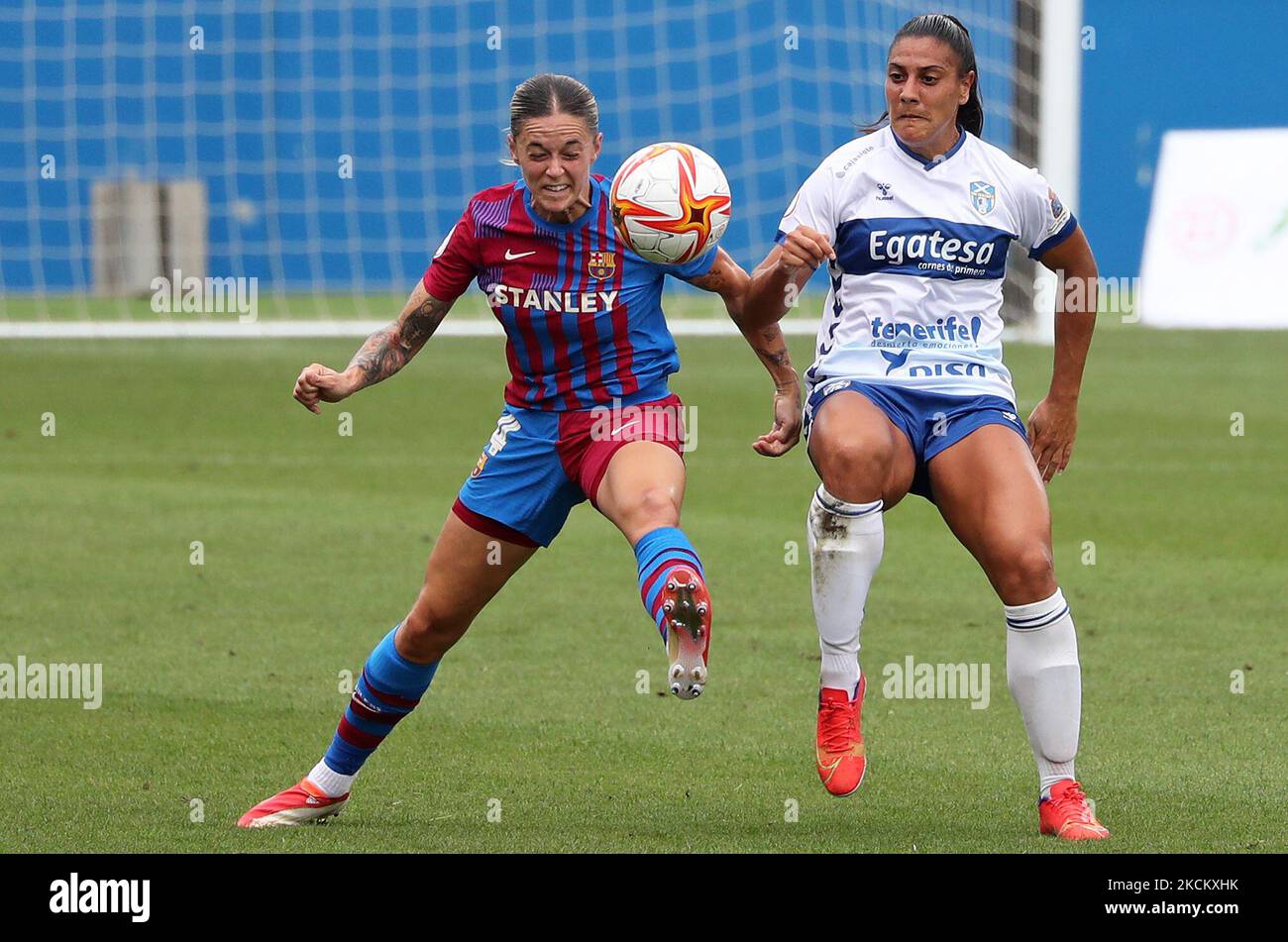 Cristina Martin Prieto and Maria Leon during the match between FC ...