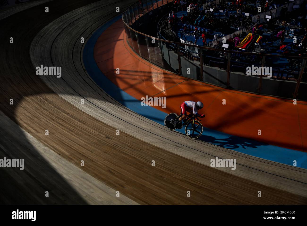 Russian contestant during UCI Junior Track Cycling World Championships ...