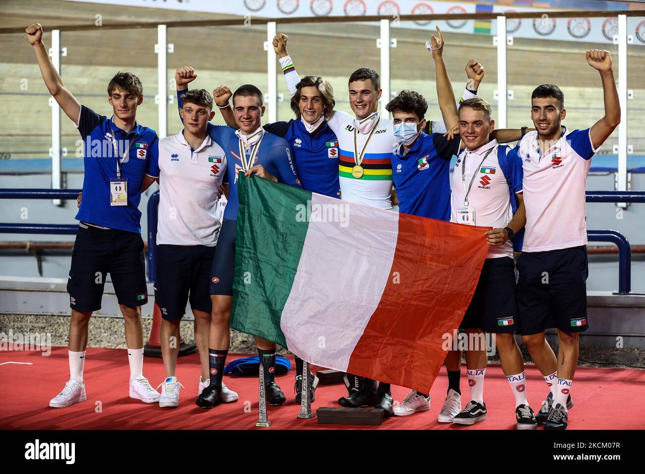 Vincenzo RUSSO contestant Italy after win the race with his teammate ...