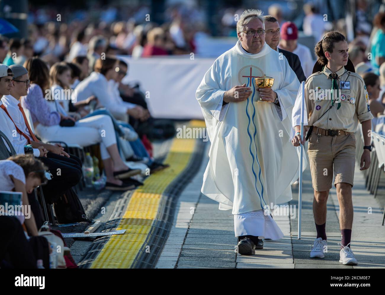 Priest before sacrifice during the Opening ceremony & holy mass with ...