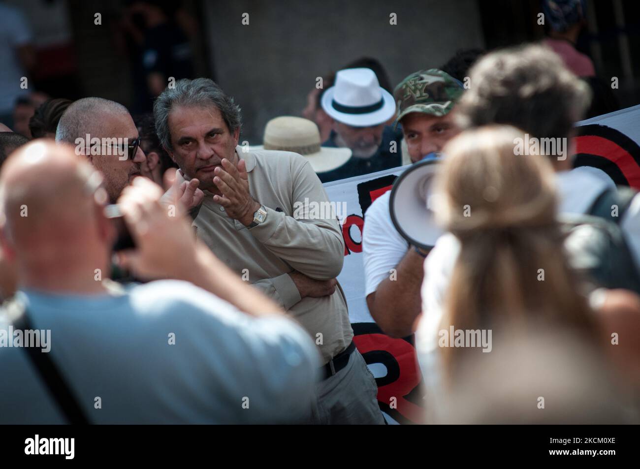 Roberto Fiore, leader of the extreme right-wing Forza Nuova party ...
