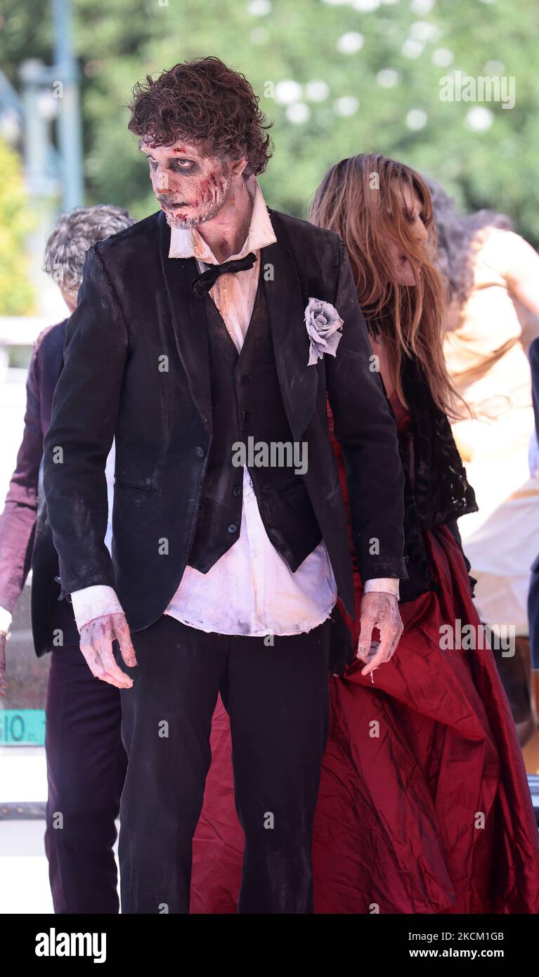 Zombie walk during the 78th Venice International Film Festival on ...