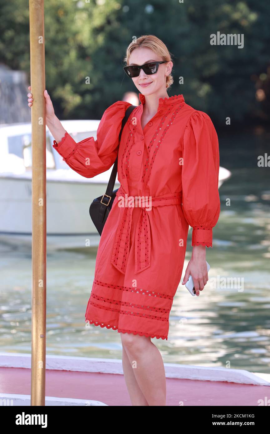 Sarah Gordon arrives at the 78th Venice International Film Festival on ...