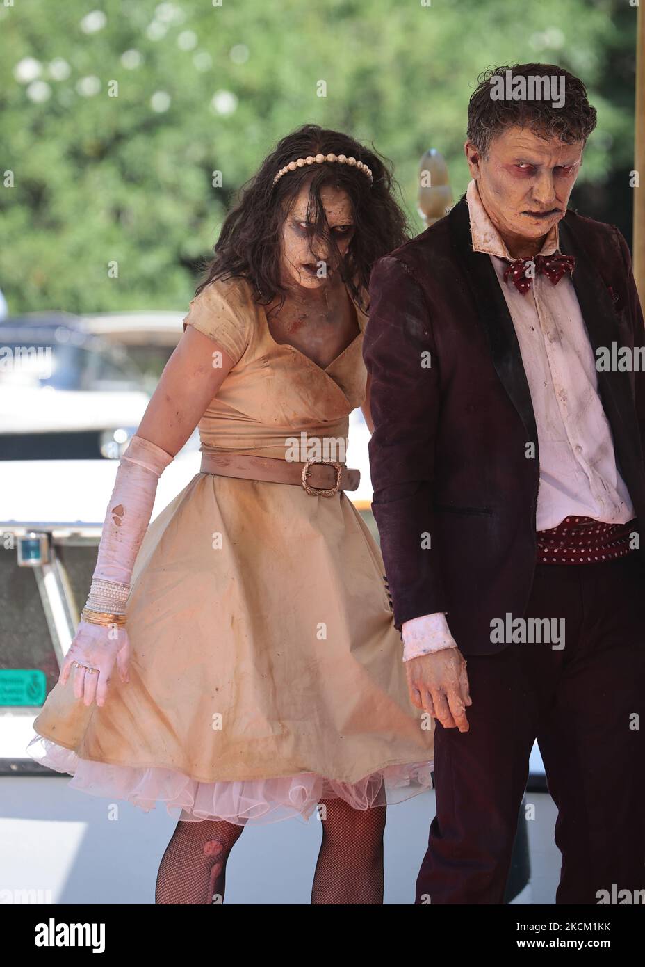 Zombie walk during the 78th Venice International Film Festival on ...