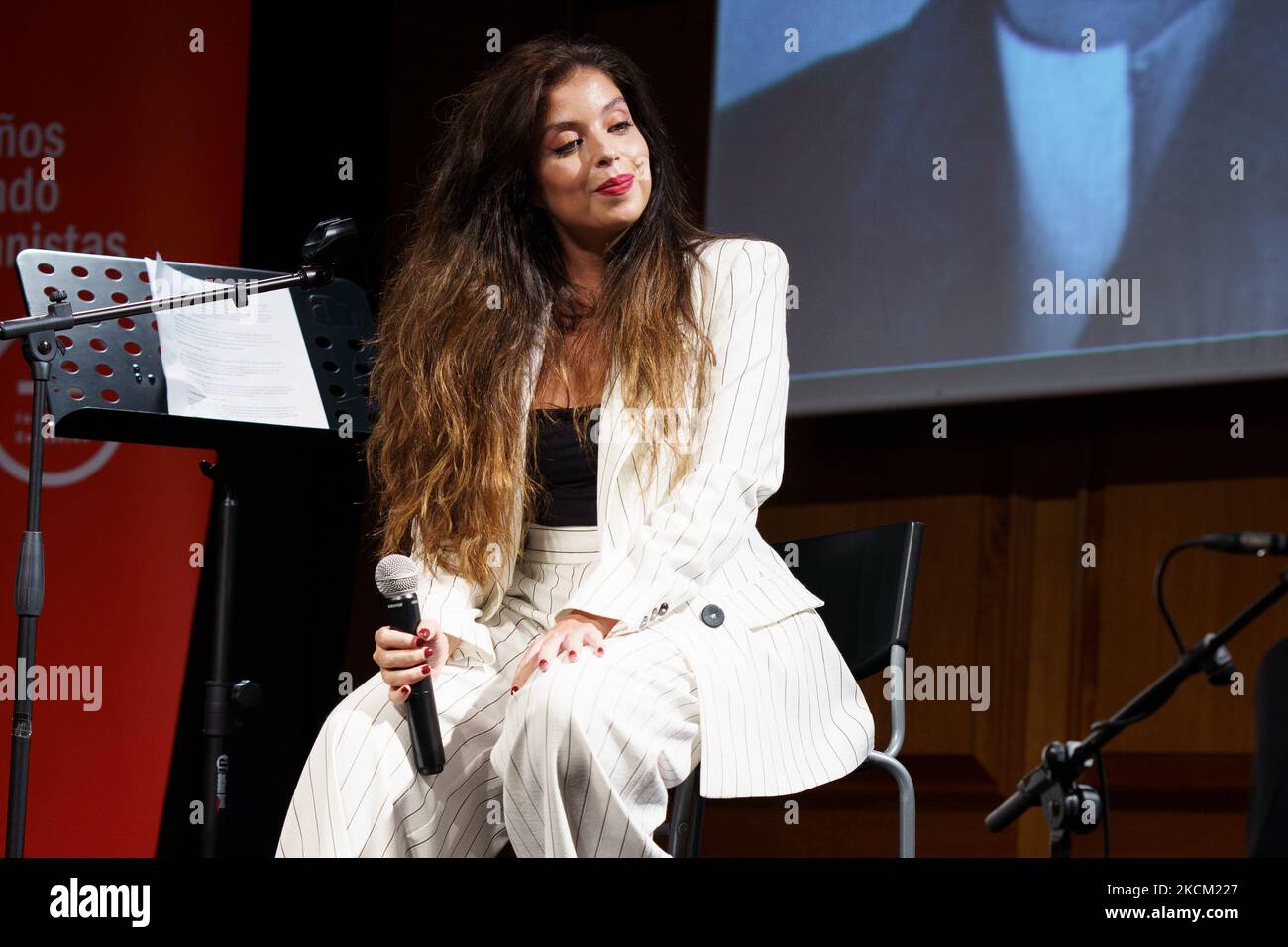 The singer Solea Morente during the event at the Caja de las Letras ...