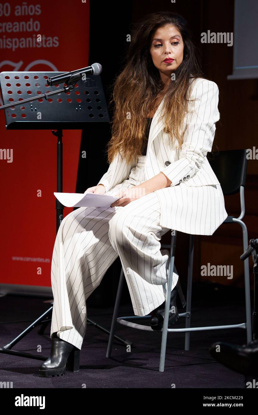 The singer Solea Morente during the event at the Caja de las Letras ...