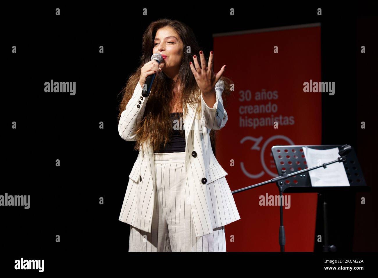 The singer Solea Morente during the event at the Caja de las Letras ...