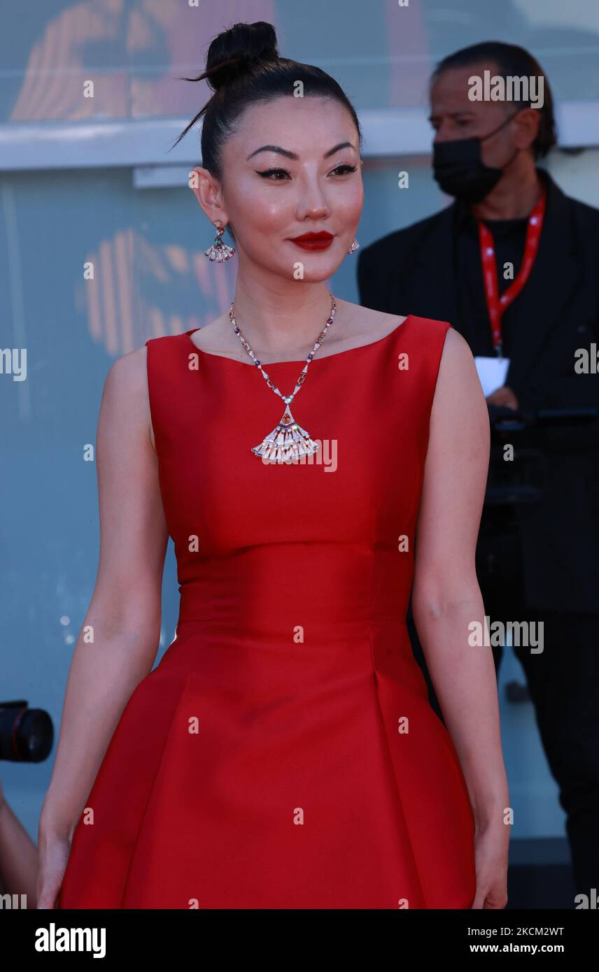 Jessica Wang attends the red carpet of the movie "Illusions Perdues ...