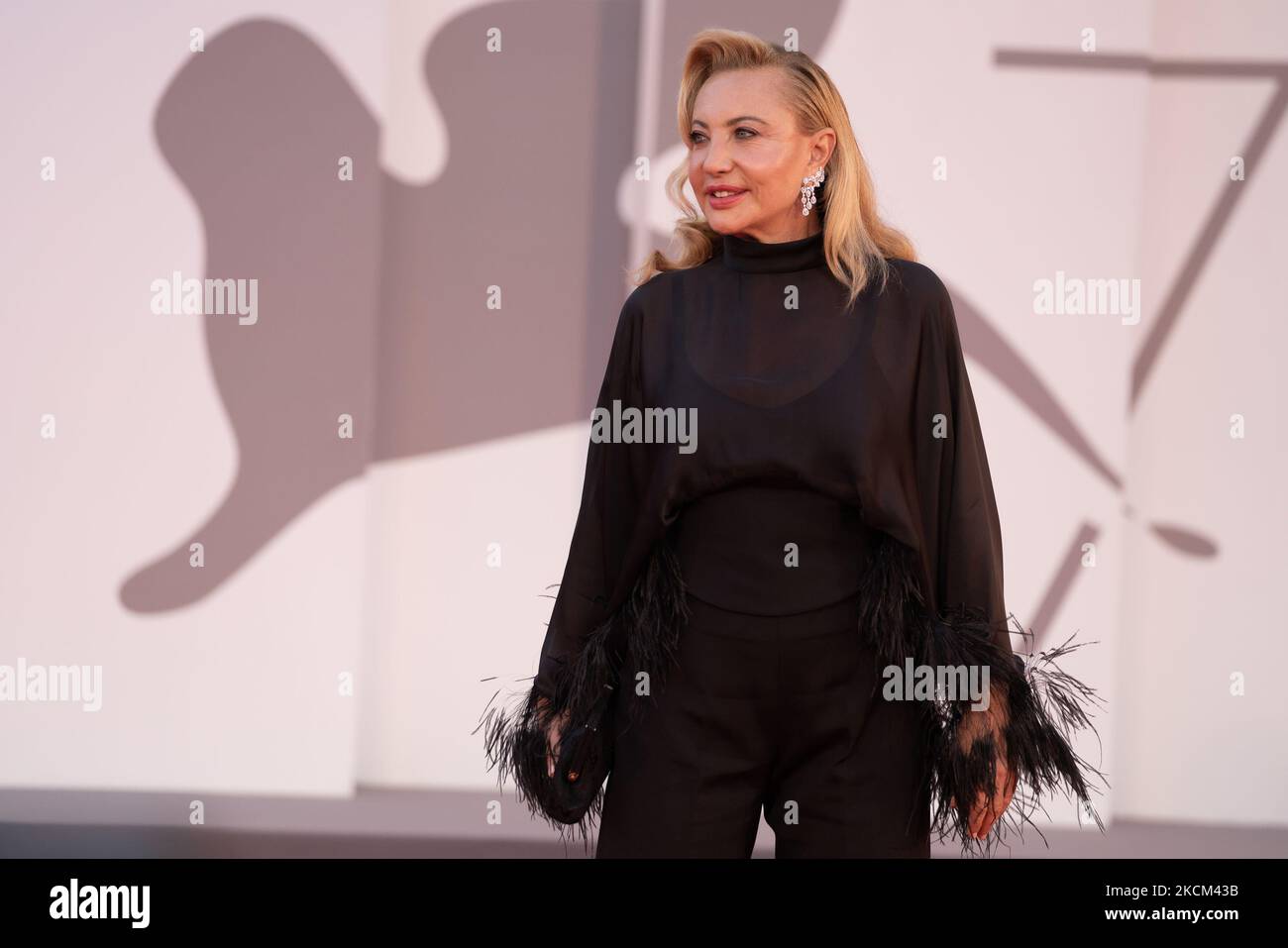Iaia Forte attends the red carpet of the movie "Qui Rido Io" during the ...