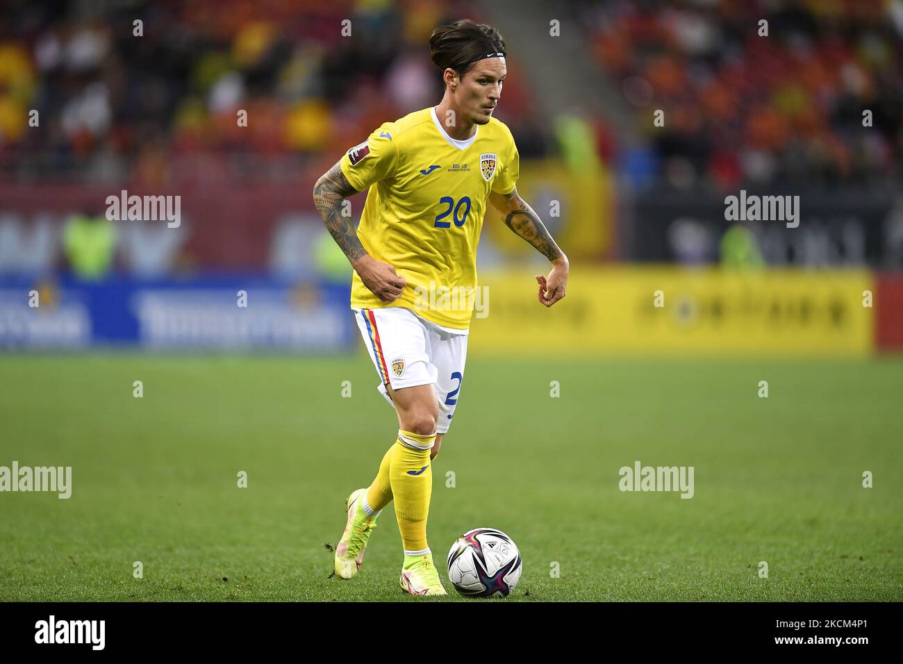 Denis Man in action during the FIFA World Cup qualifying round game ...