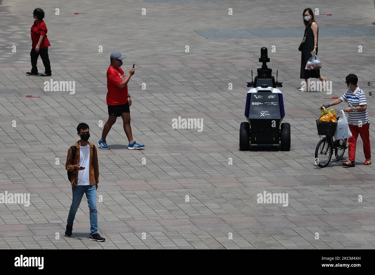 An HTX (Home Team Science and Technology Agency) ground robot, named ...