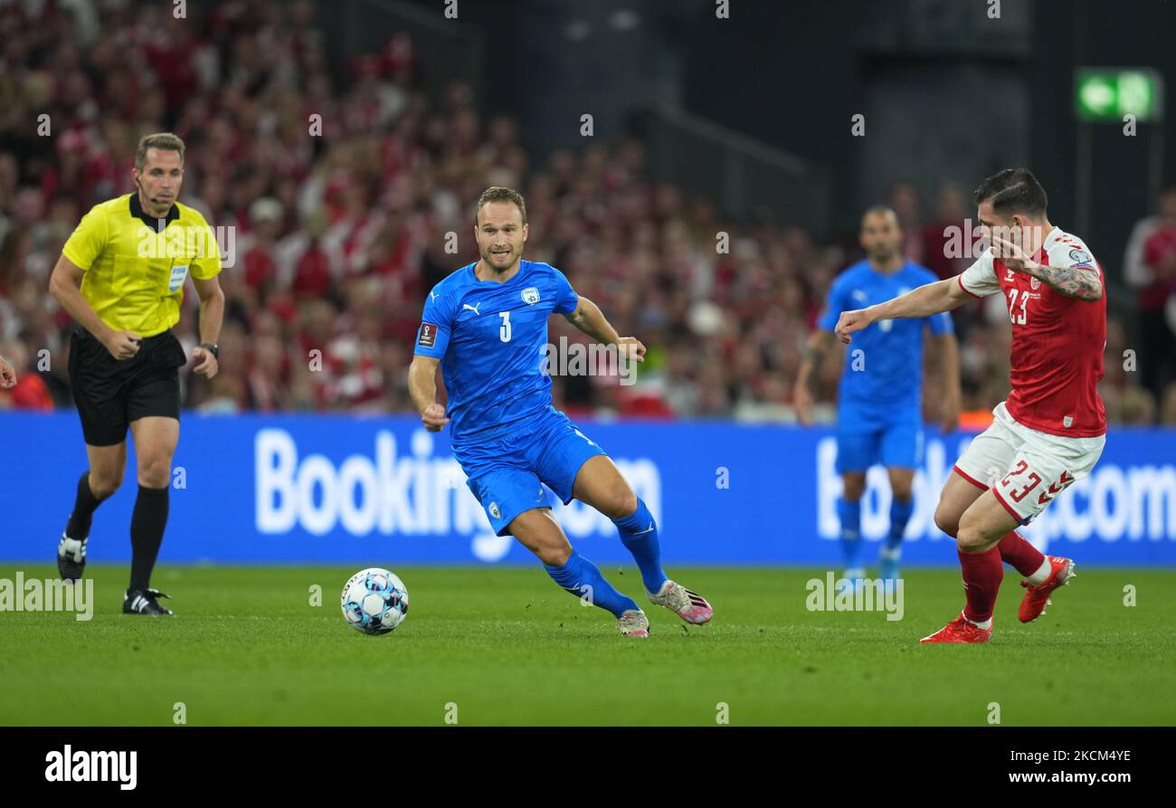 Dan Leon Glazer of Israel during Denmark against Israel, World Cup ...