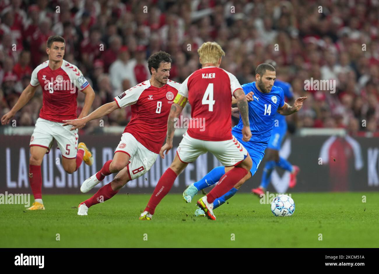 Shon Weissman of Israel during Denmark against Israel, World Cup ...