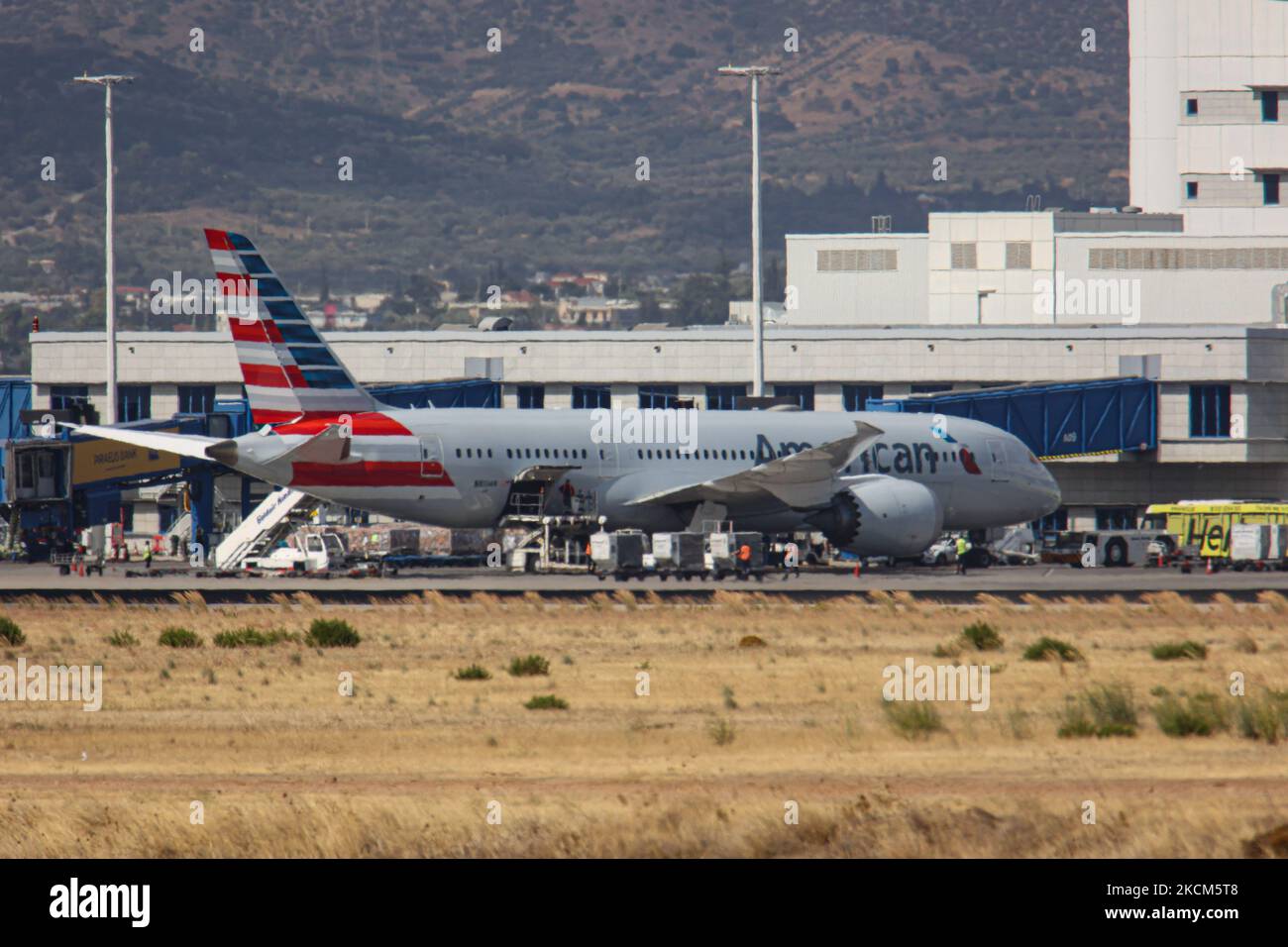 American Airlines Boeing 787 Dreamliner aircraft as seen departing at ...