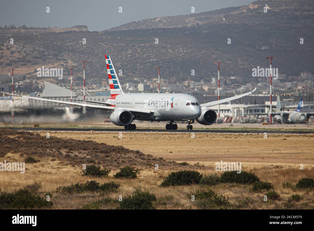 American Airlines Boeing 787 Dreamliner aircraft as seen departing at ...