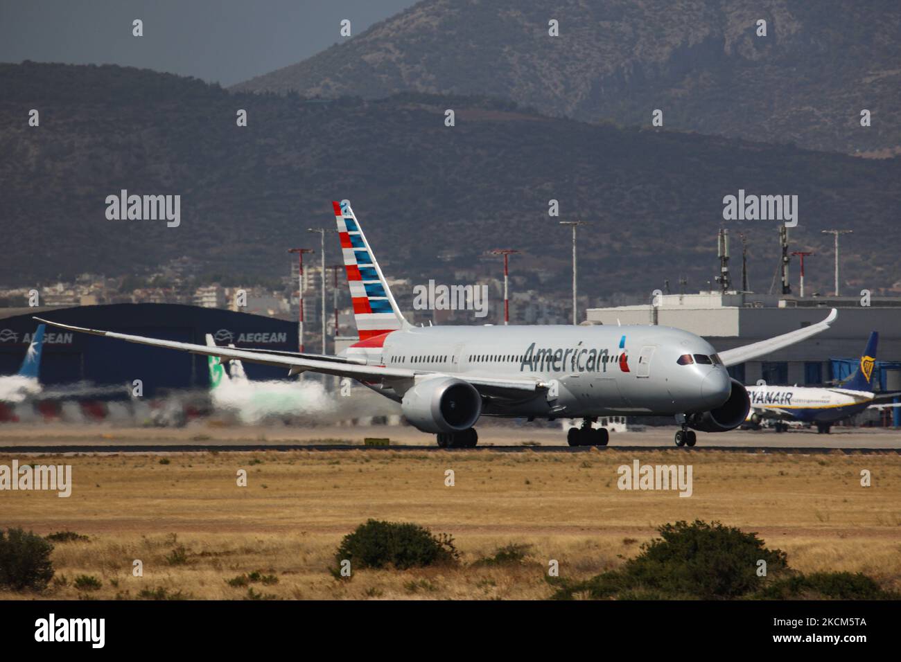 American Airlines Boeing 787 Dreamliner aircraft as seen departing at ...