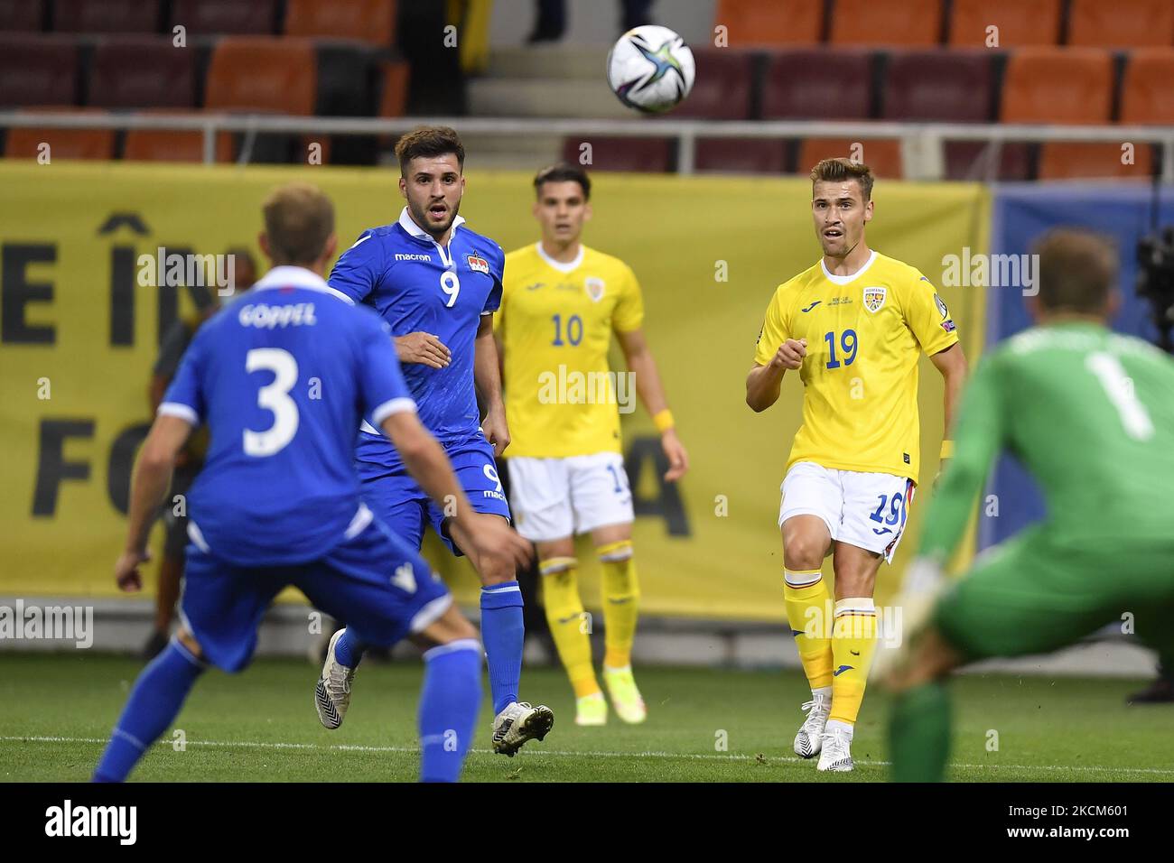 Darius Olaru in action during the FIFA World Cup qualifying round game ...
