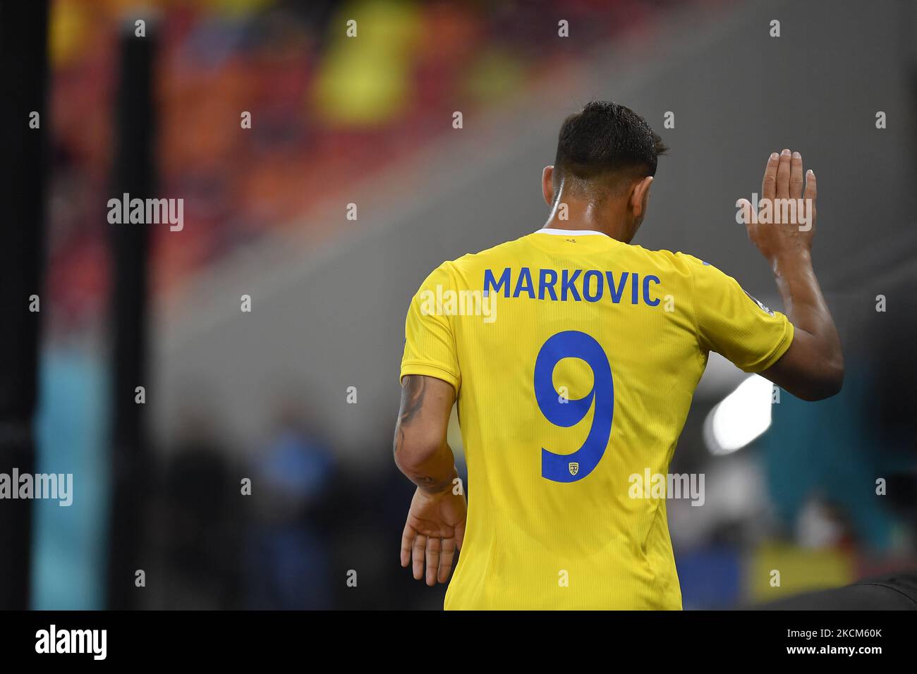 Jovan Markovic in action during the FIFA World Cup qualifying round ...
