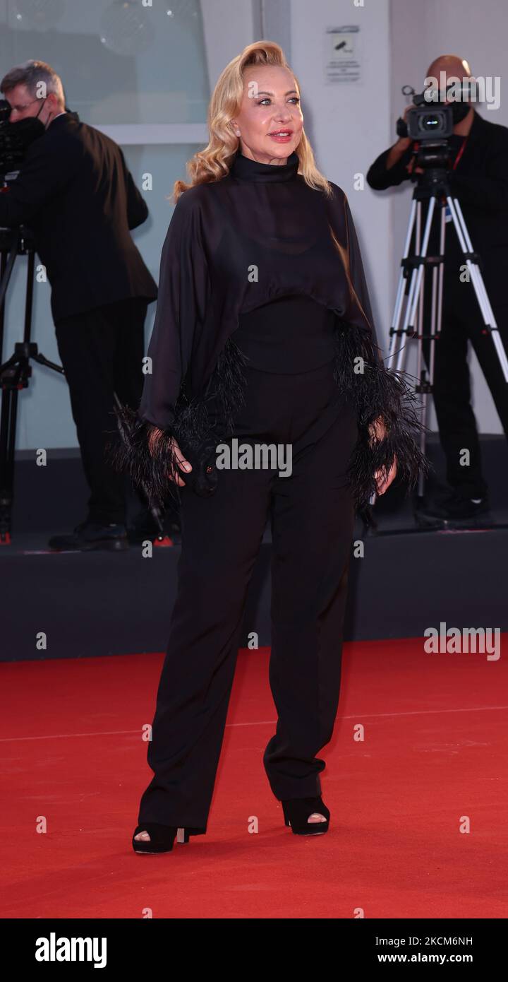 Iaia Forte attends the red carpet of the movie "Qui Rido Io" during the ...