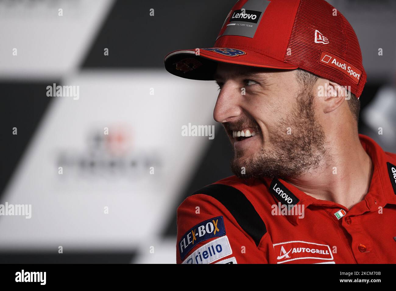 Jack Miller (43) of Australia and Ducati Lenovo Team during the press ...