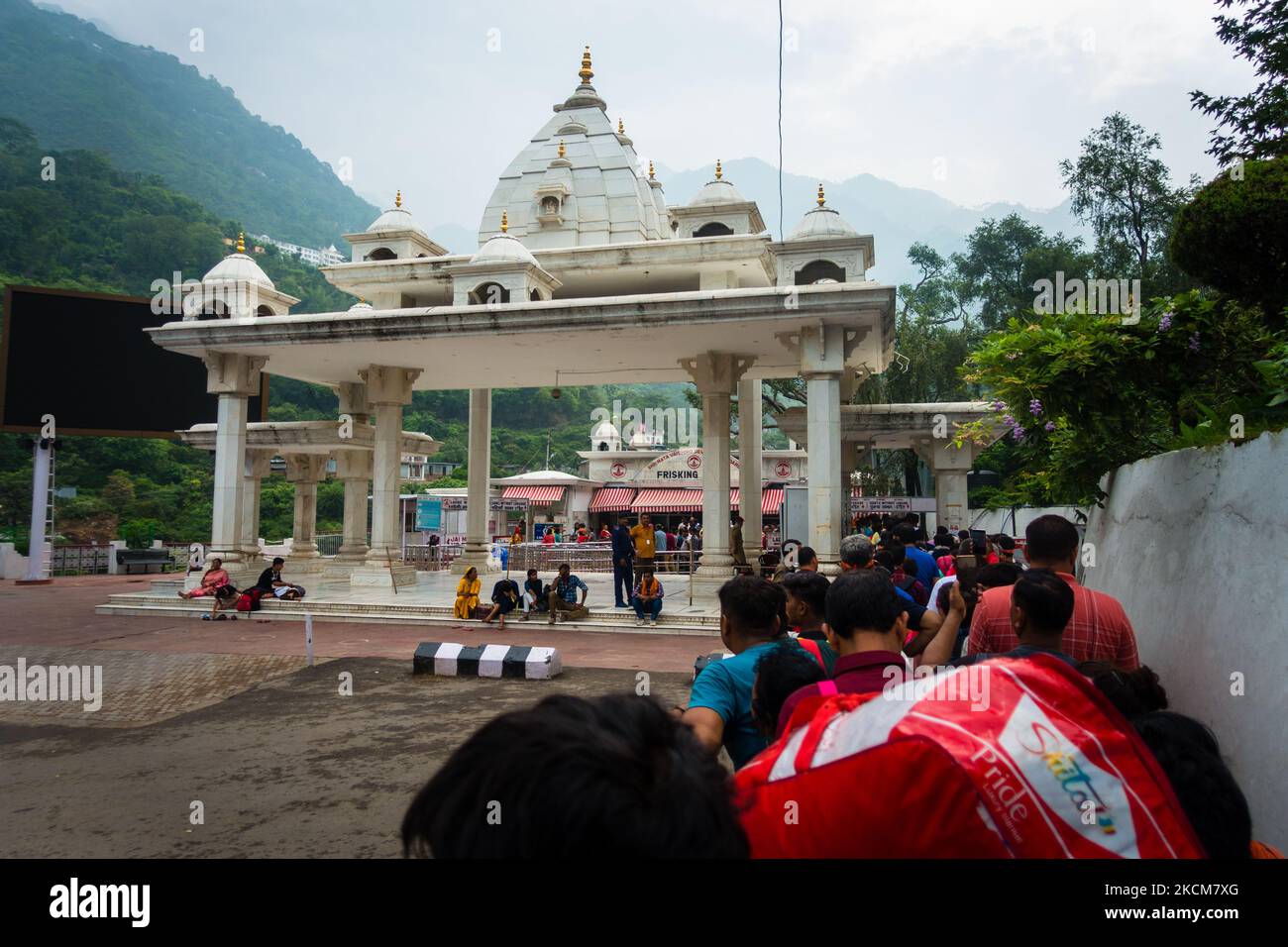 July 5th 2022 Katra, Jammu and Kashmir, India. People in queue at the ...
