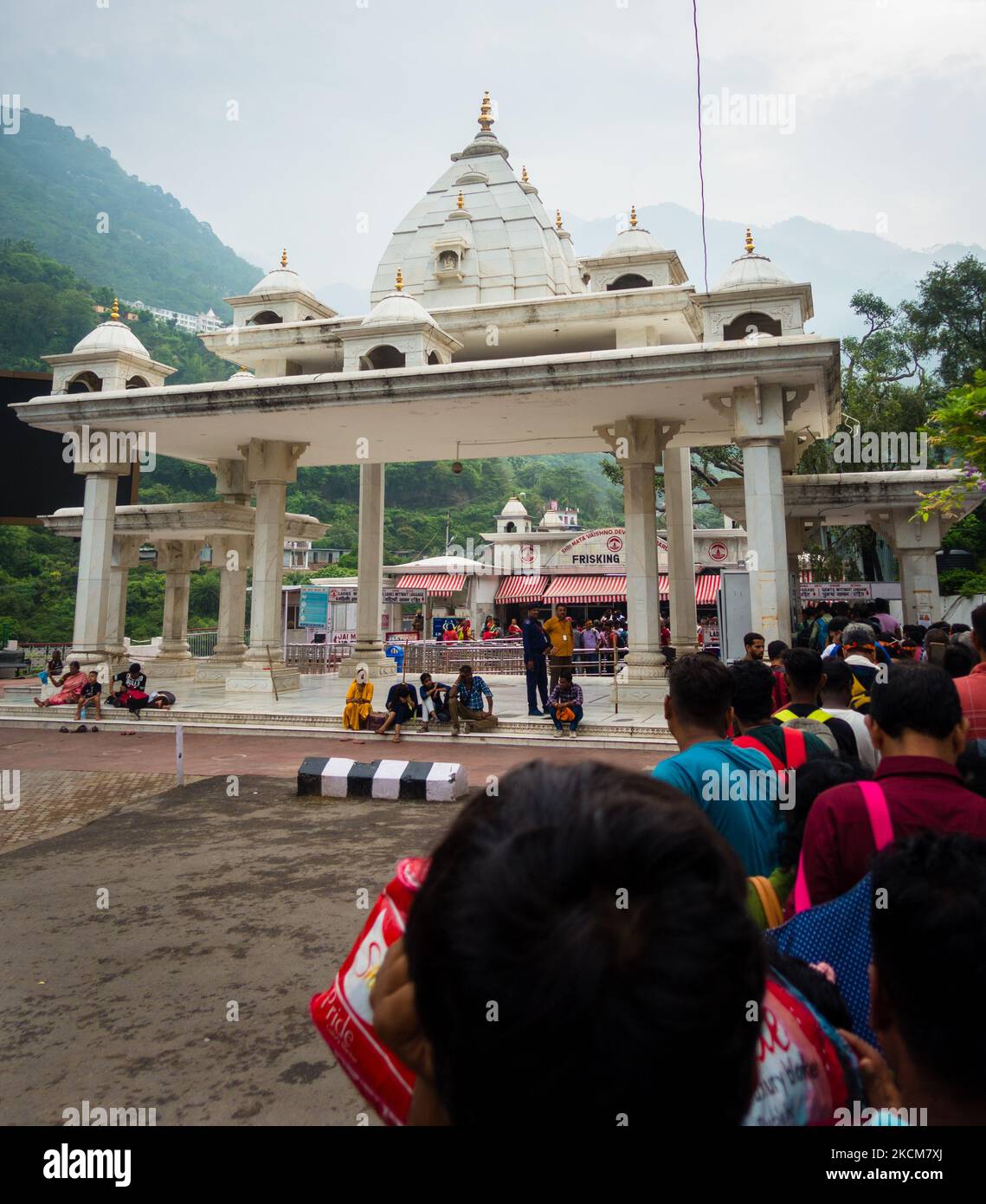 July 5th 2022 Katra, Jammu and Kashmir, India. People in queue at the ...