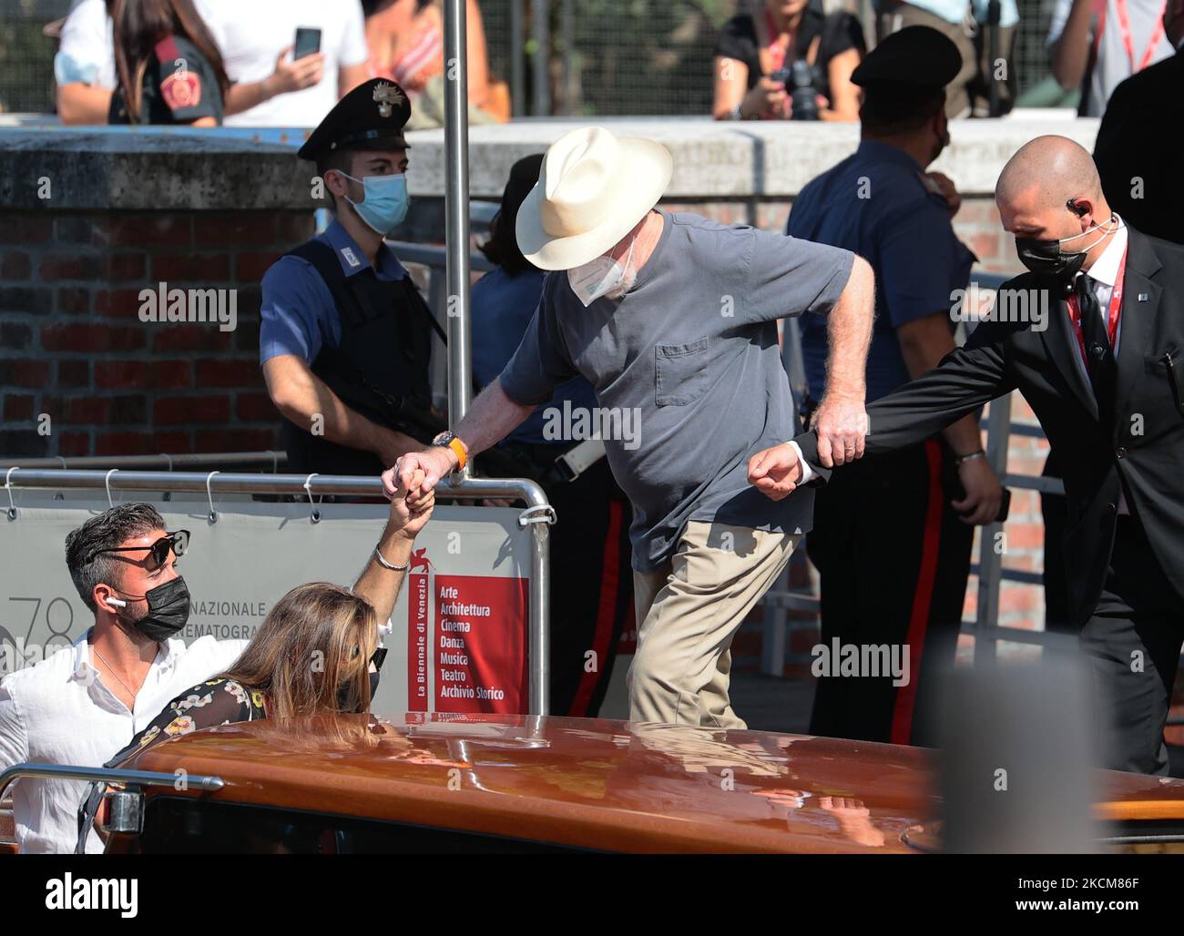 Ridley Scott arrives at the 78th Venice Film Festival in Venice, Italy ...