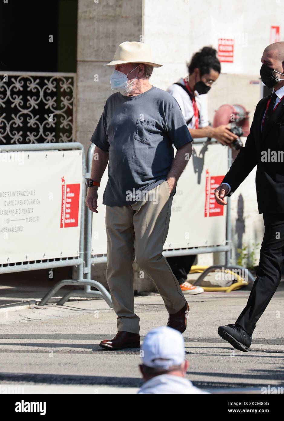 Ridley Scott arrives at the 78th Venice Film Festival in Venice, Italy ...