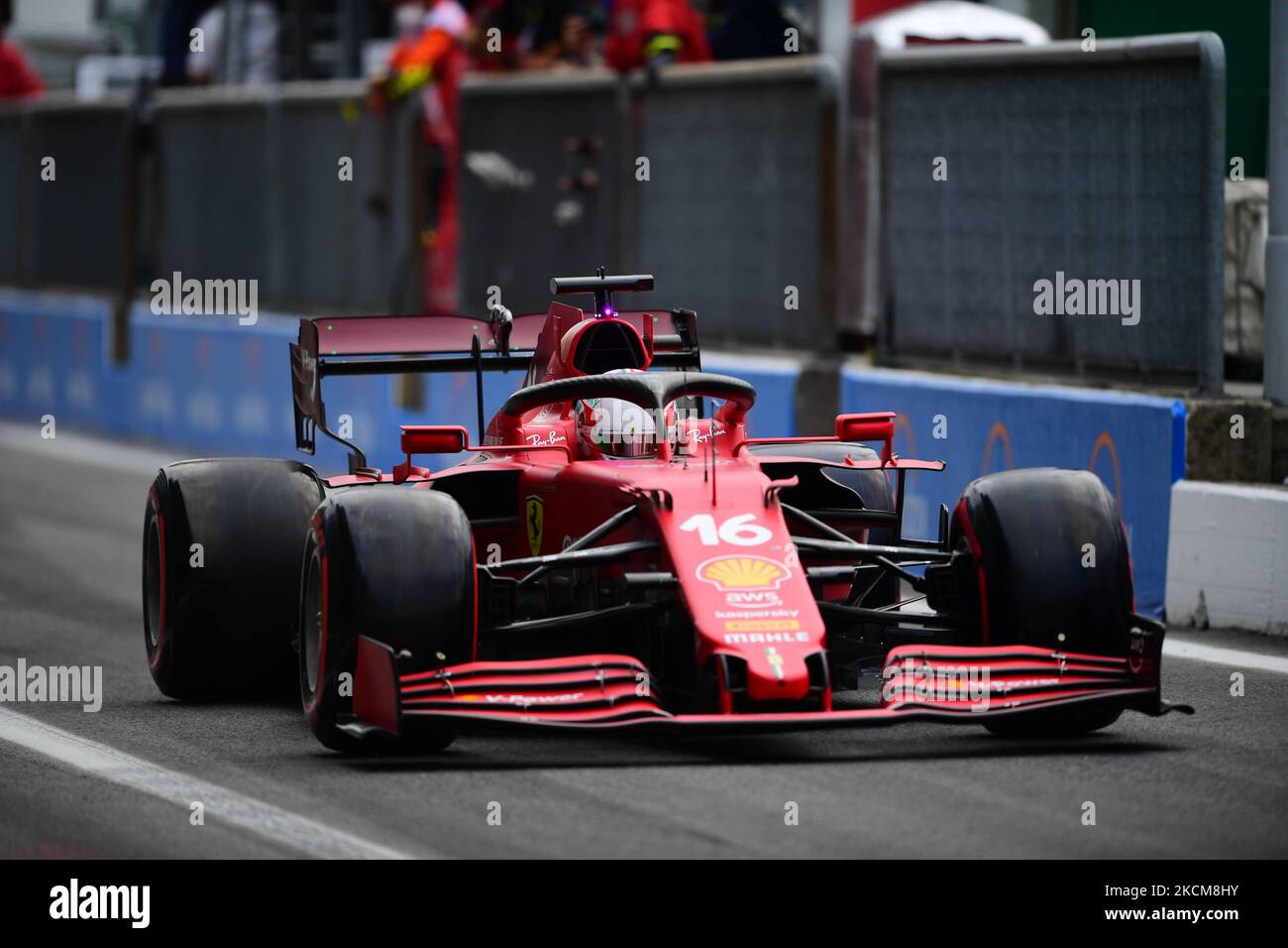 Charles Leclerc of Scuderia Mission Winnow Ferrari drive his SF21 ...