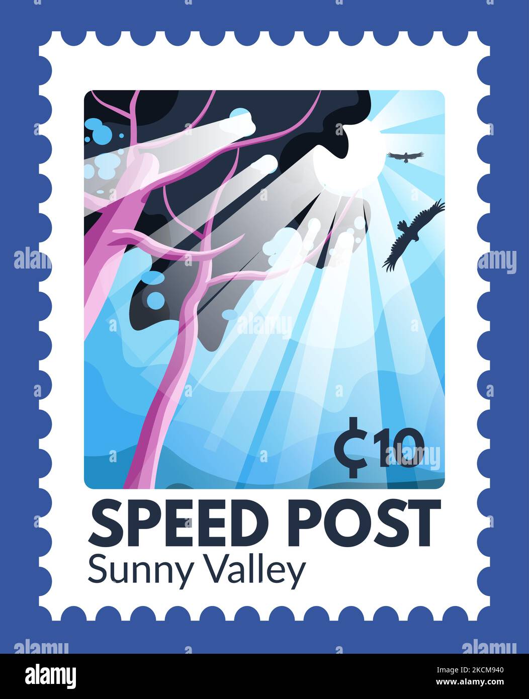 Sunny valley Stock Vector Images - Alamy