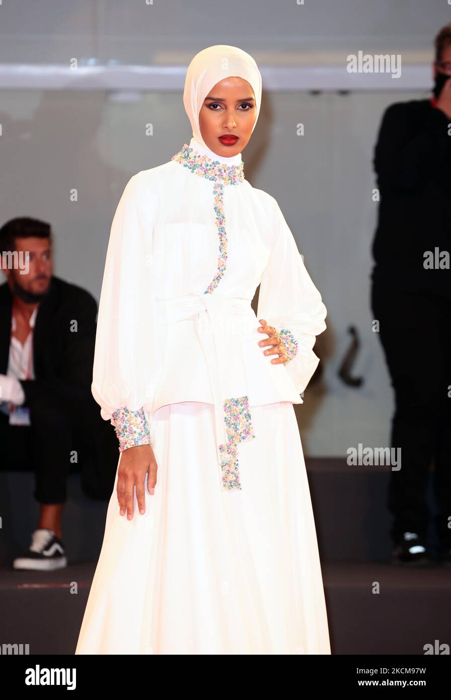 Rawdah Mohamed attend the red carpet of the movie "The Last Duel ...