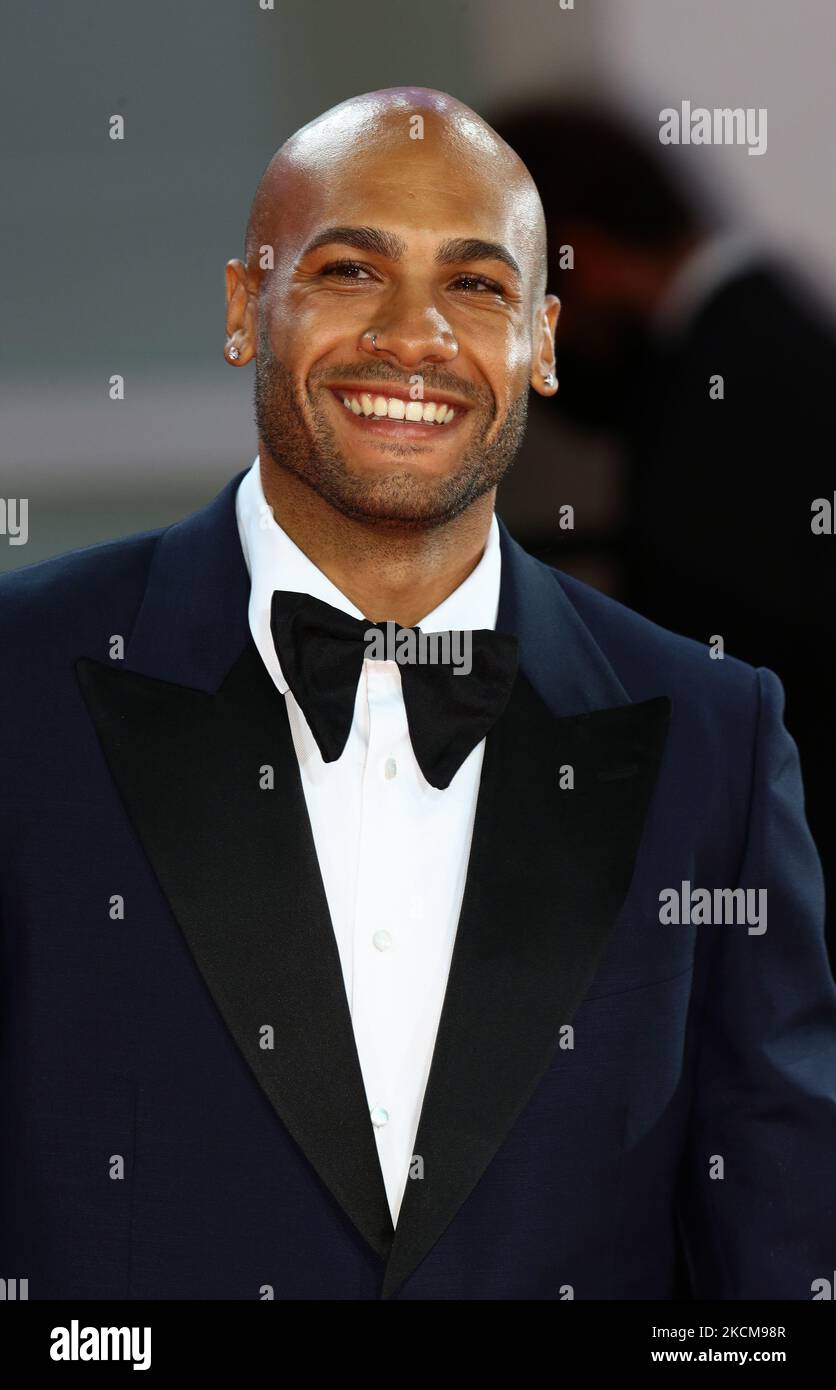 Marcell Jacobs attend the red carpet of the movie "The Last Duel ...