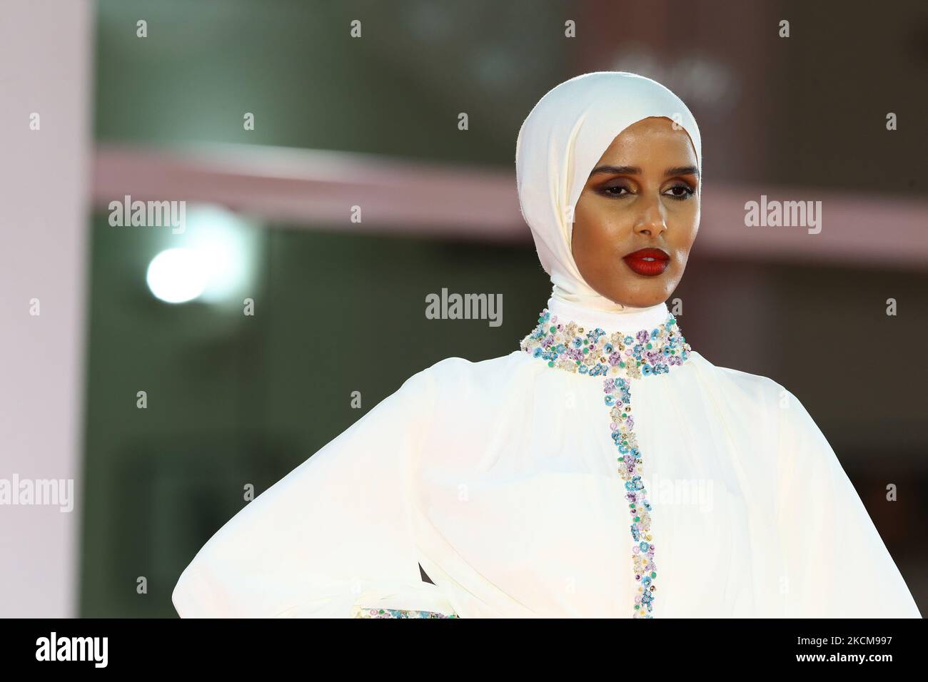 Rawdah Mohamed attend the red carpet of the movie "The Last Duel ...