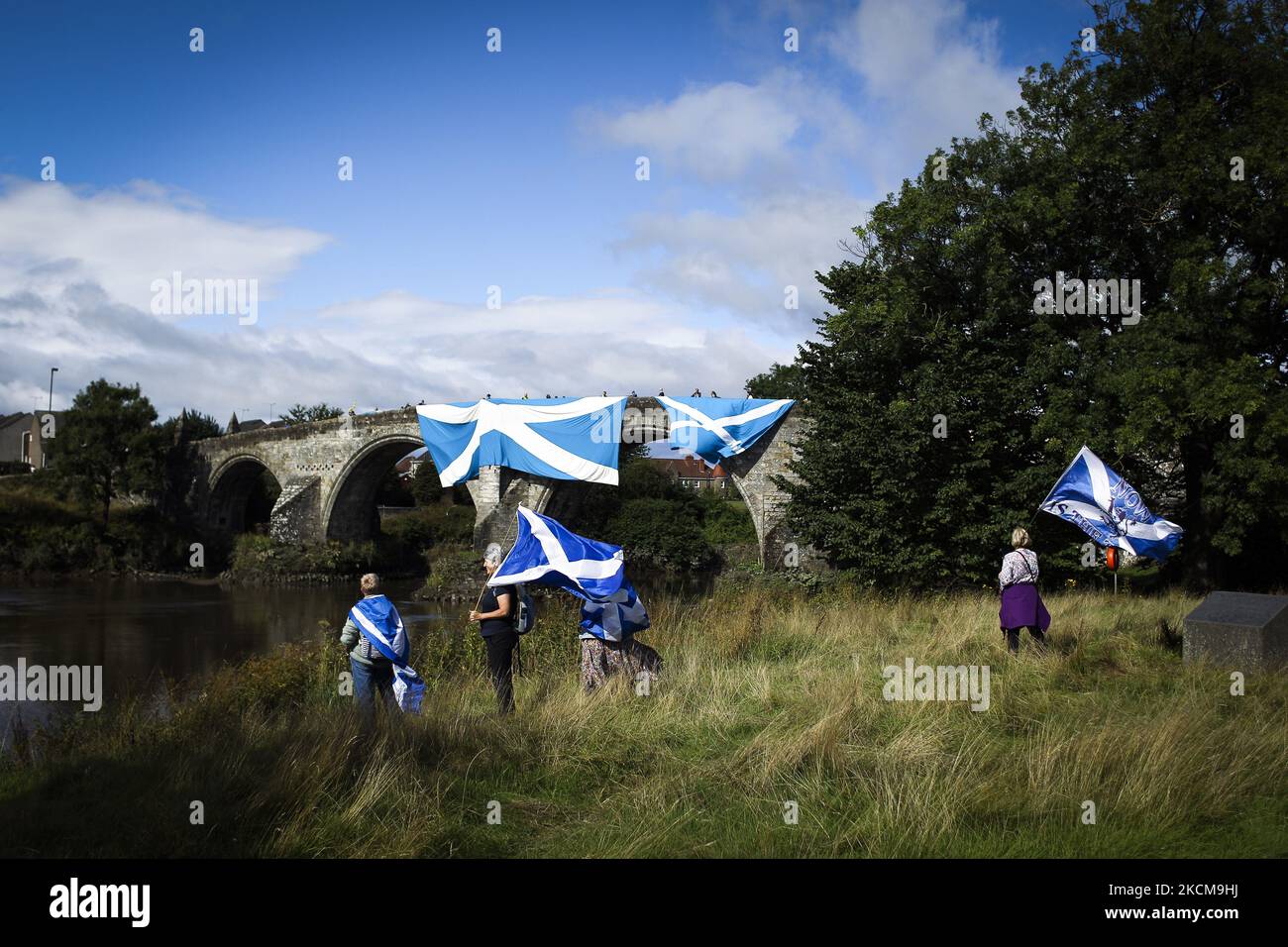 Scottish independence supporters march through Stirling during an All ...