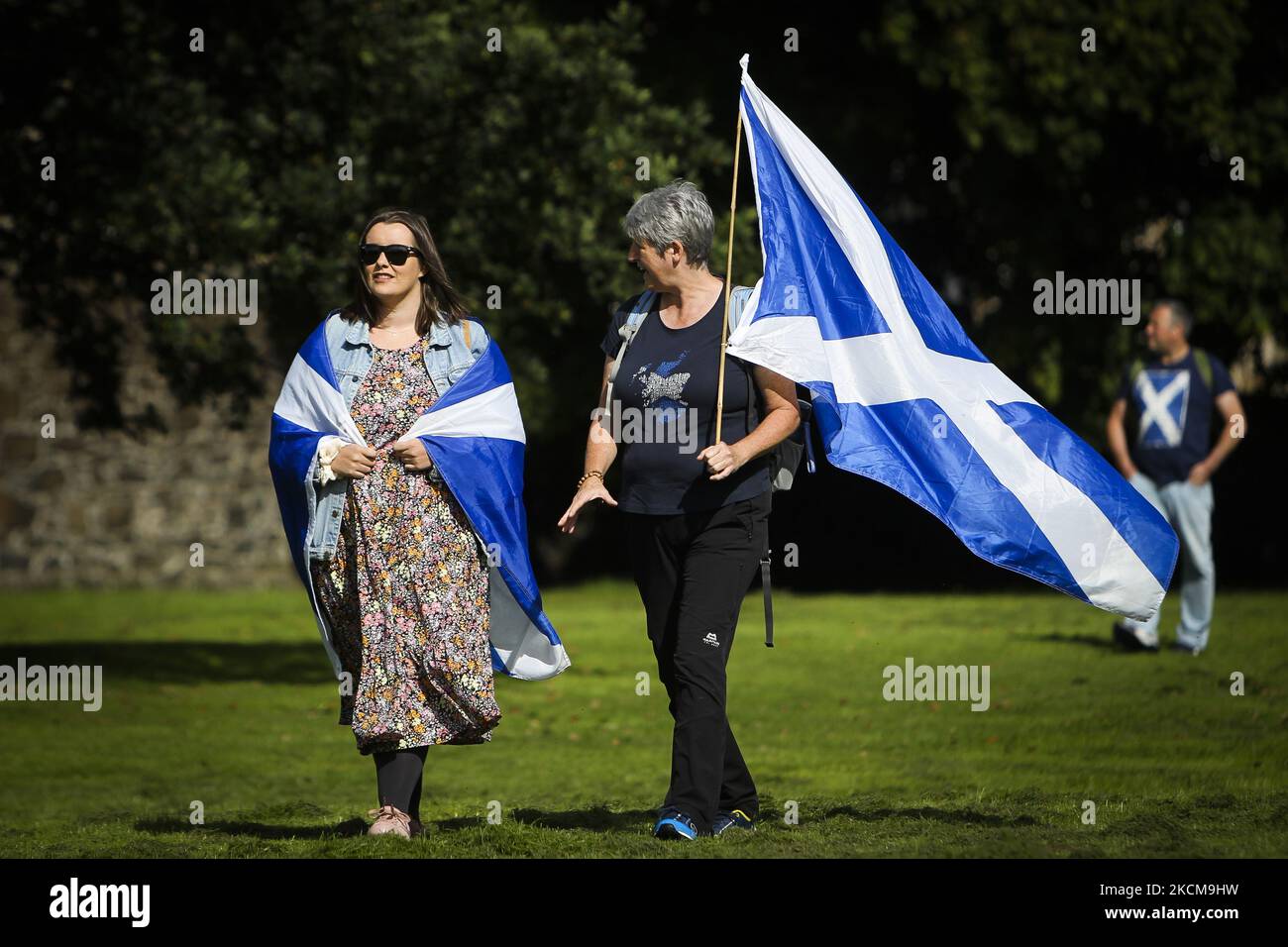 Scottish independence supporters march through Stirling during an All ...