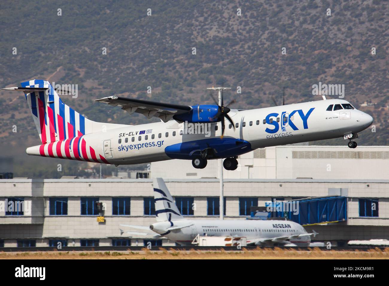 A new Sky Express ATR 72-600 turboprop aircraft with registration SX ...