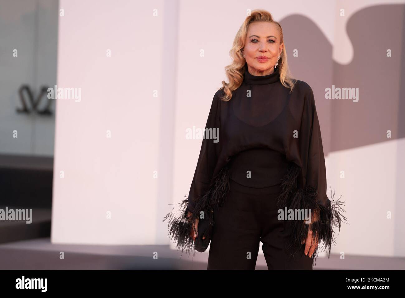 Iaia Forte attends the red carpet of the movie "Qui Rido Io" during the ...