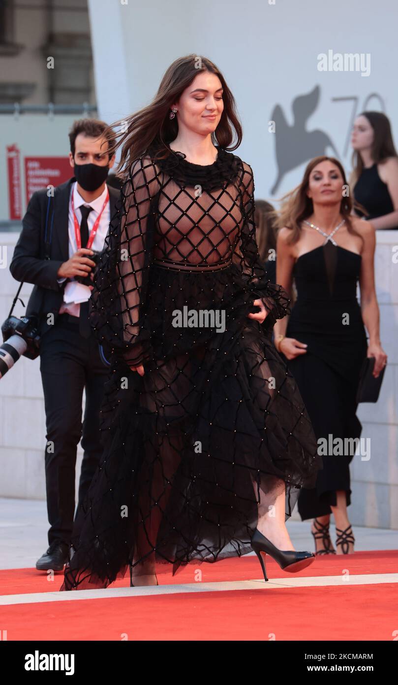 Anamaria Vartolomei on the closing ceremony red carpet during the 78th Venice International Film ...