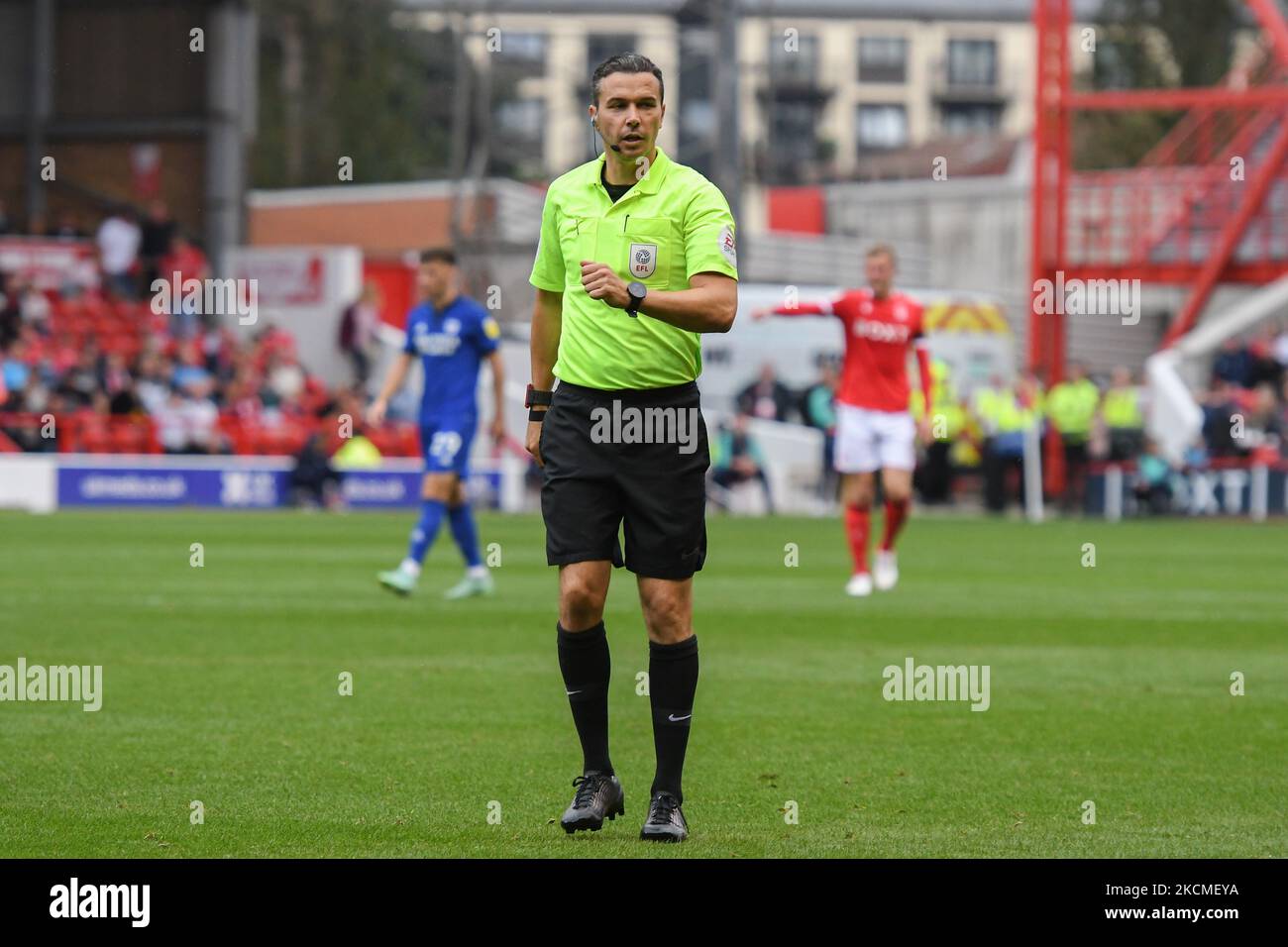 Referee, Dean Whitestone during the Sky Bet Championship match between ...