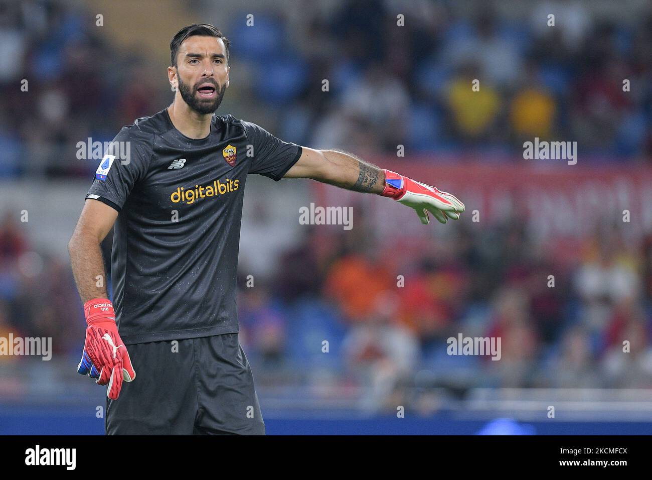 Rui Patricio of AS Roma gestures during the Serie A match between AS ...