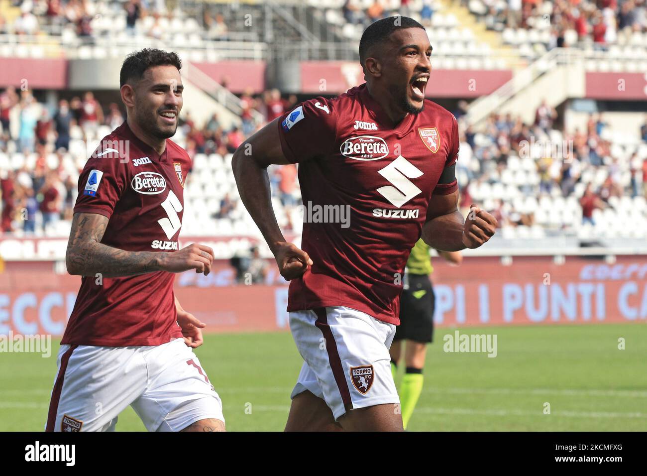 Gleison Bremer (Torino FC) celebrates the goal during the Italian ...