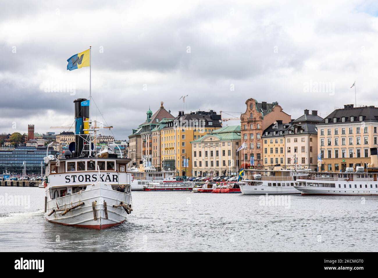 Steam vessel S/S Storskär taking tourists to archipelago cruise in ...