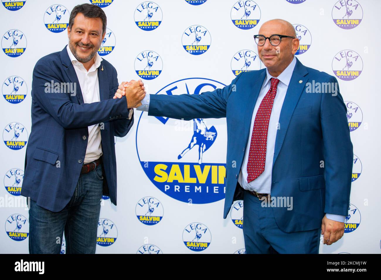 Matteo Salvini and Luca Bernardo attend “Milano Pronta Per Il Futuro ...
